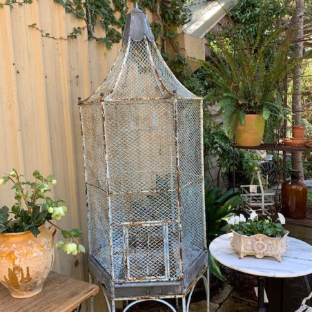 C19th Blue Bird Cage