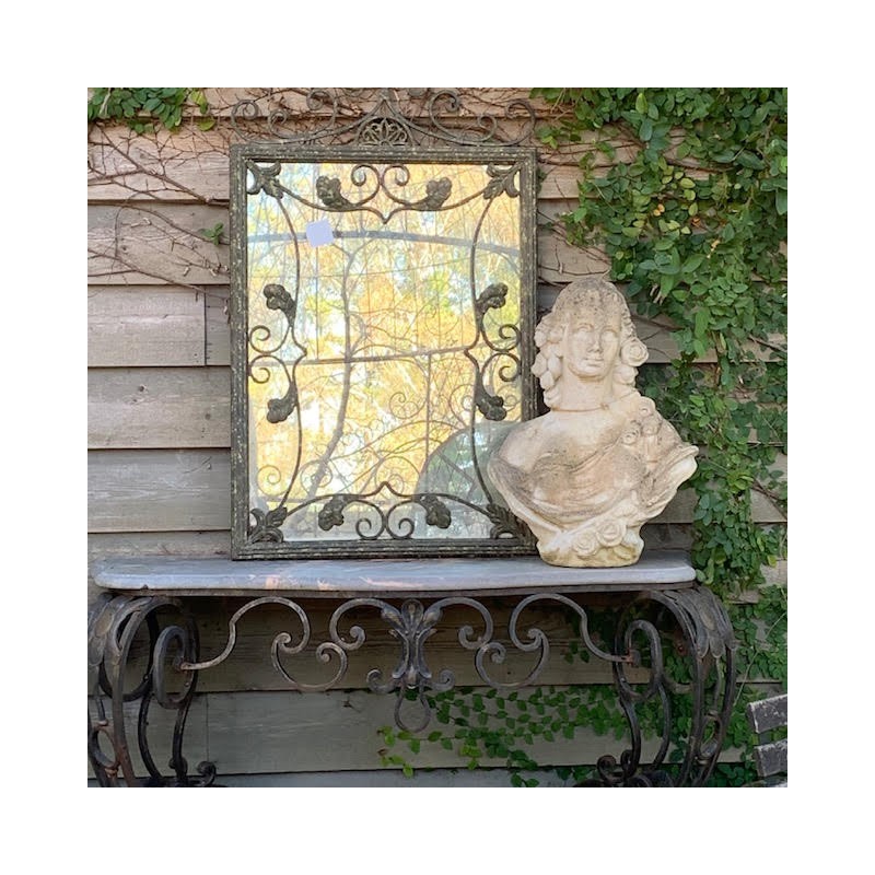 French Circa 1940 Garden Mirror